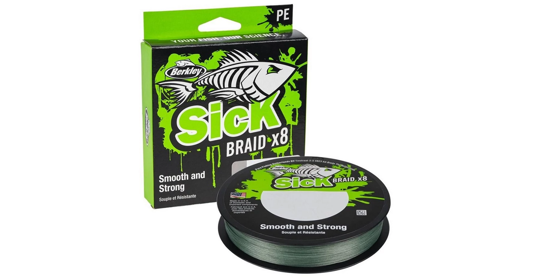 BERKLEY SICK BRAID X8 GREEN FONOTT ZSINÓROK 150M