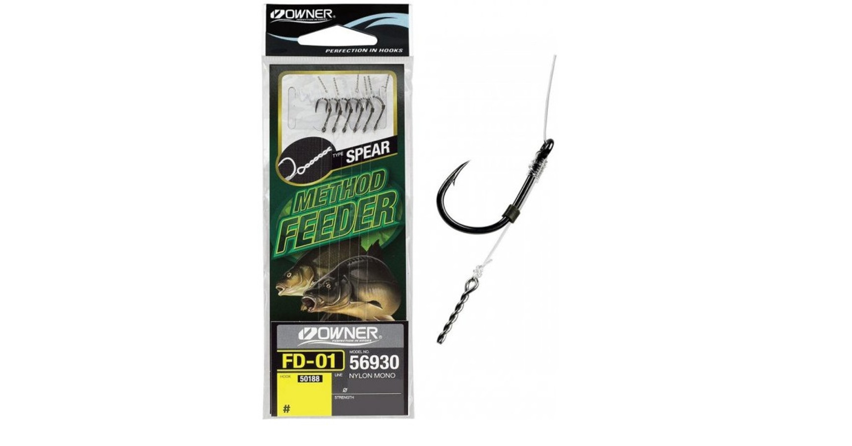 OWNER METHOD FEEDER SPEAR FD-01 ELŐKÖTÖTT HORGOK